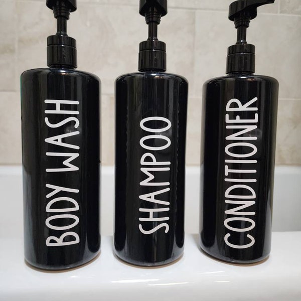 Shampoo Conditioner Body Wash Stickers | Personalized Shampoo Labels ...