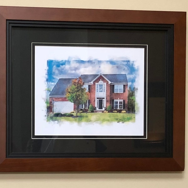 House Portrait, Custom Artwork, Personalized Picture, Photo to ...