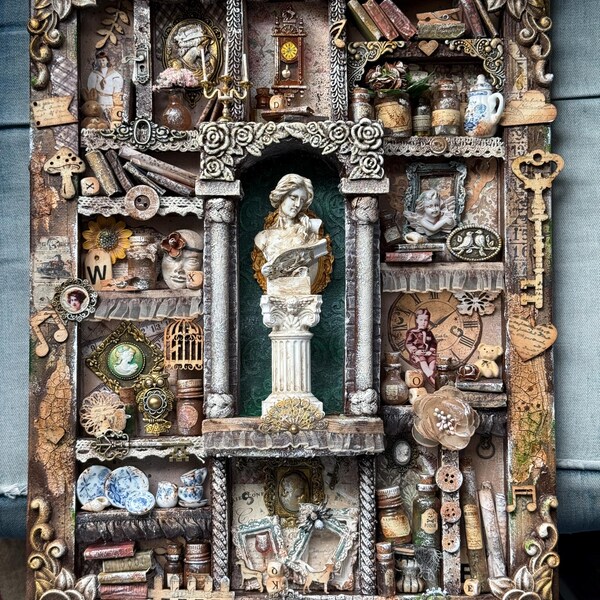 3D Horror Portrait Picture, Mixed Media Wall Decor, Halloween Decor - Etsy