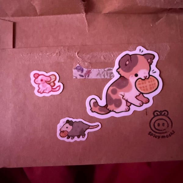 Waffle Cat Sticker / Cat Sticker / Kitten Sticker / Cute Animal Sticker ...