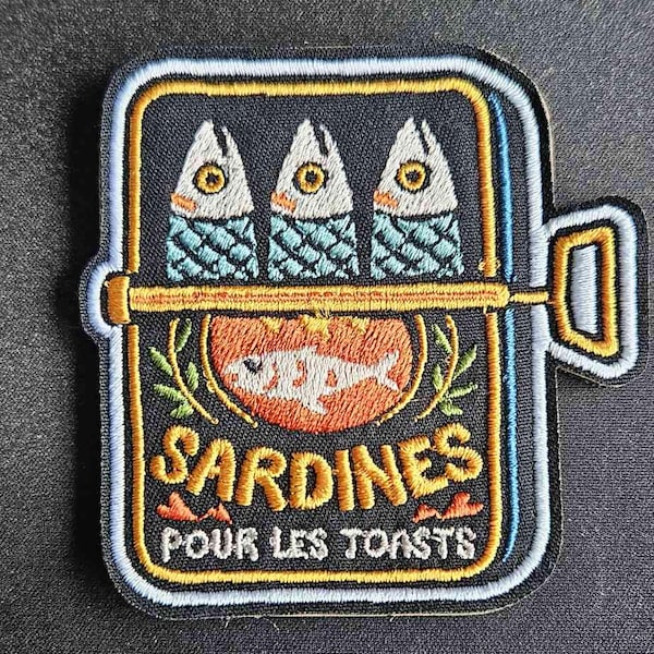 Sardines Queen Patch, Tinned Fish Lover Sardine Fishing Fisherman Dad ...