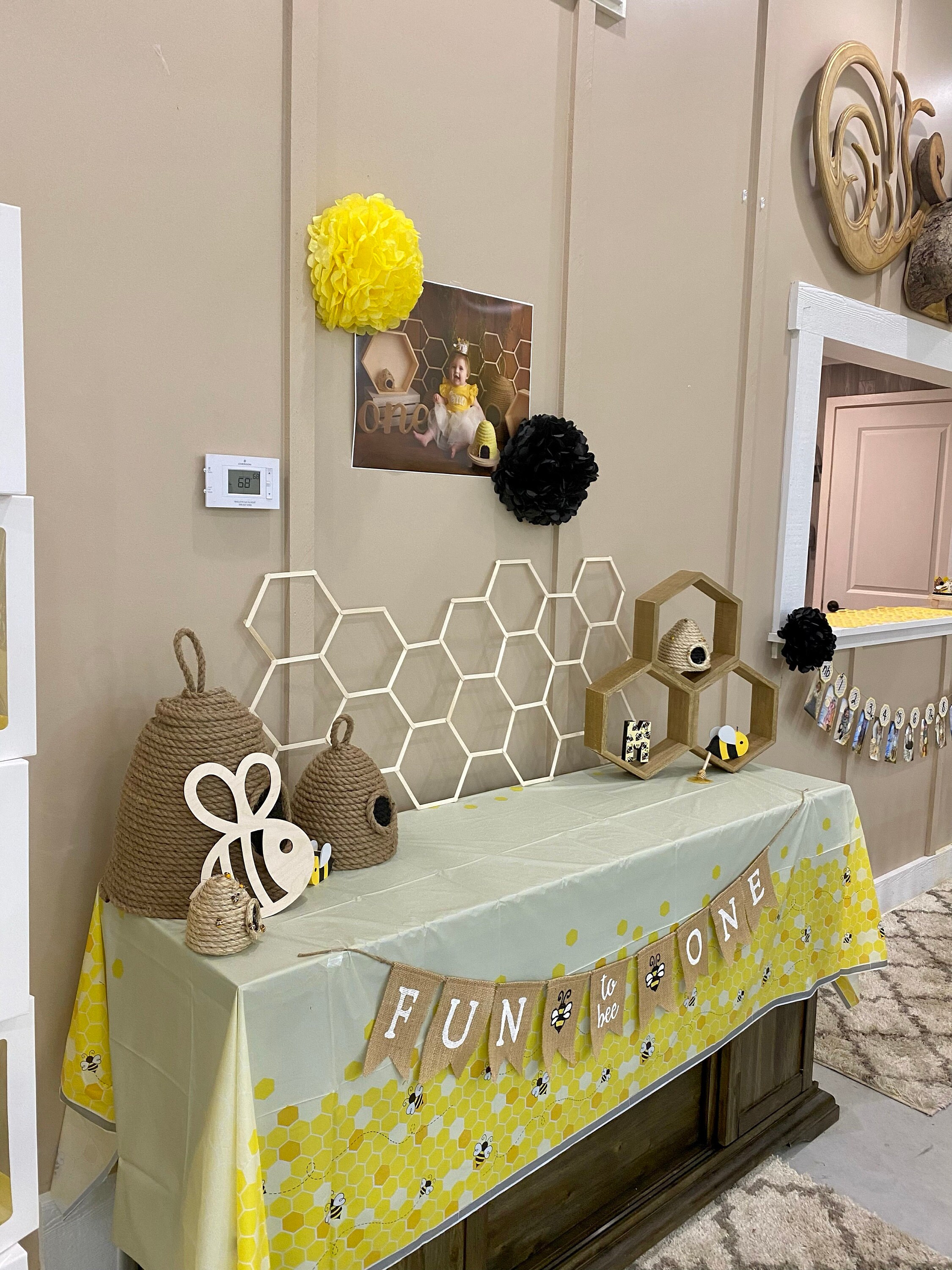 Fun to Bee One Banner Bumble Bee First Birthday Happy Bee | Etsy