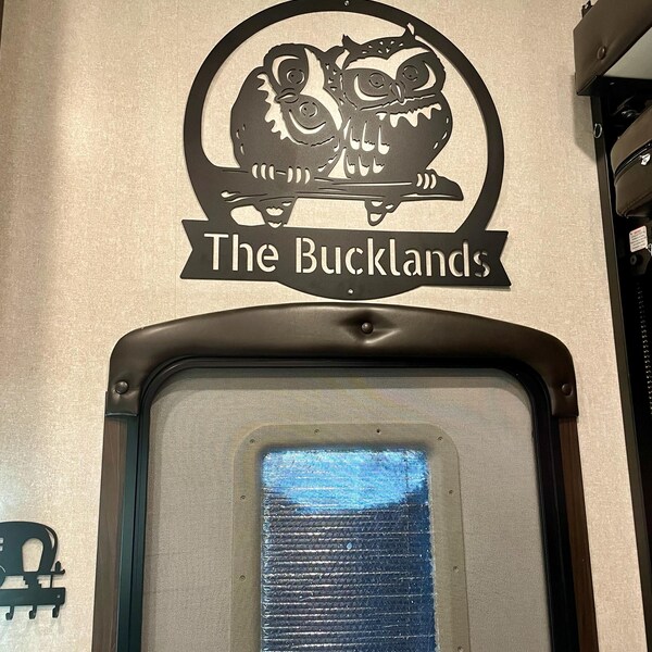 Personalized Owl Metal Sign - Steel Metal Art / Metal Decor / Steel ...