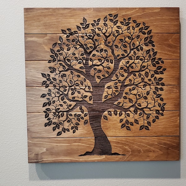 Tree of Life Wooden Sign, Tree Wall Hanging, Laser Engraved Wooden Sign ...