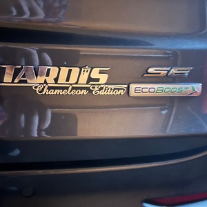 TARDIS Chameleon Edition Dr Who Car Emblem Chrome Plastic Not a Decal ...