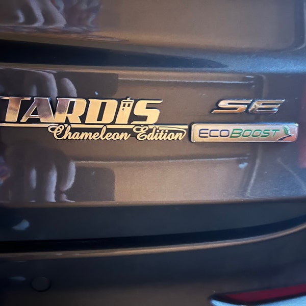 TARDIS Chameleon Edition Dr Who Car Emblem Chrome Plastic Not a Decal ...
