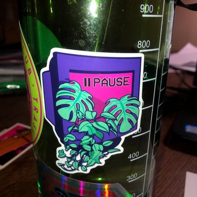 Vaporwave Retro Aesthetic Plant Vinyl Sticker Monstera - Etsy