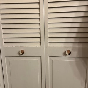 Handmade Wooden and Marble Door Knob Scandinavian Geometric Shaped Door ...