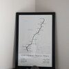 Hexatrek Map Print | the Great French Trail Poster | France Thru Hike ...