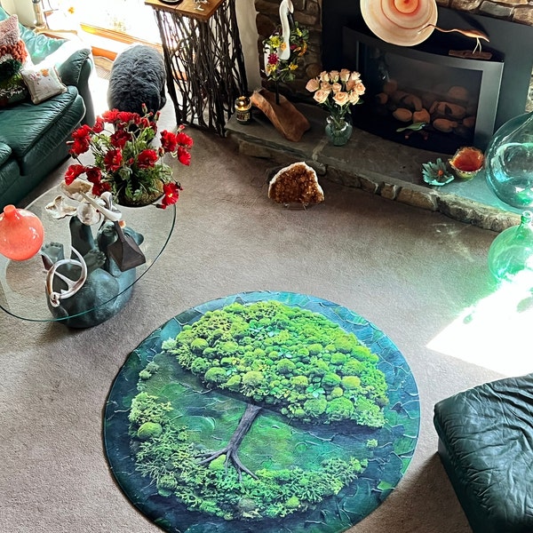 Colorful Moss Rug, Green Moss Rug, 3D Moss Area Rug, Nature Rug, Moss ...