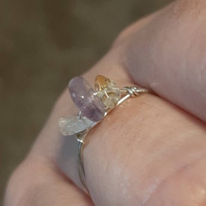 Custom Crystal Ring Handmade With Real Crystals you Choose - Etsy