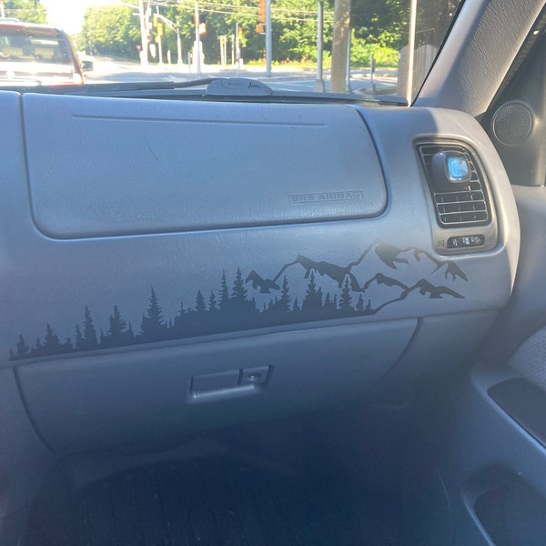Mountain and Treeline Vinyl Decal - off Road Sticker - RV Decal - Etsy
