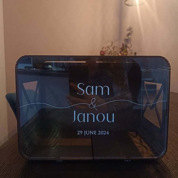 Crafted Memories, Personalized Wood and Acrylic Card Box for Your ...