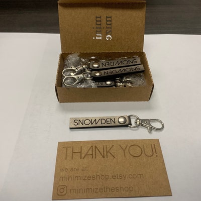 Set of 5 Personalized Zipper Name Tag Charms With Snap Hook for School ...