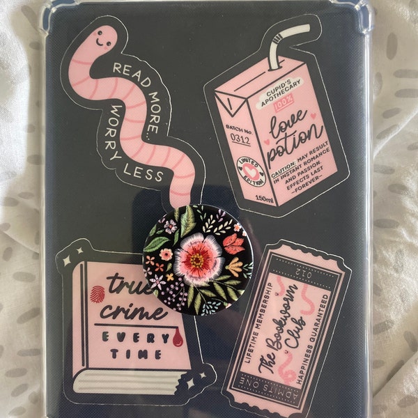 The Bookworm Club Book Lover Reading Gift Admittance Ticket Sticker ...