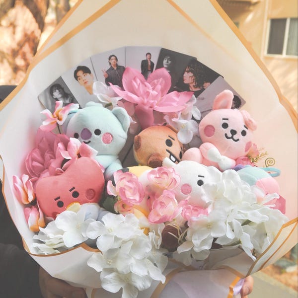KPOP Bts Plush Flower Bouquet - Etsy