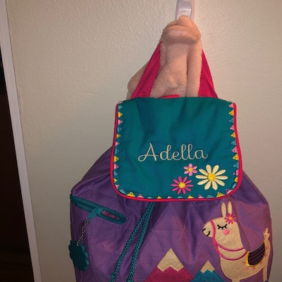 Personalized Llama Backpack for Kids, Soft Backpack With Embroidered ...