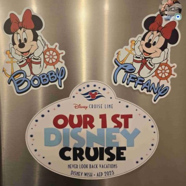 Our 1st Disney Cruise Ship Name Tag Family Magnet - Personalized Disney ...
