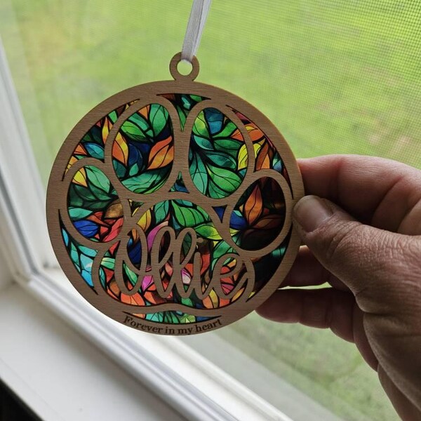 Sun Catcher Sympathy Gift, Poem Card Memorial Suncatcher, Sympathy Gift ...