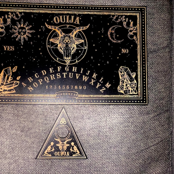 Wooden Ouija Board | Baphomet Engraved Occult Board | Spirit Board ...
