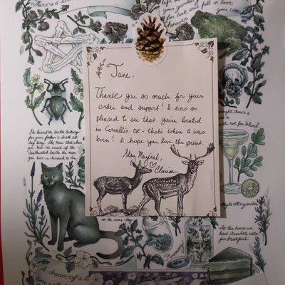 Practical Magic Inspired Illustrated Journal Page Giclee Art Print - Etsy