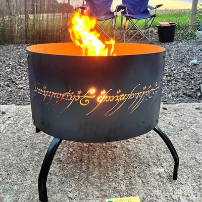 Personalized Fire Pit Ring Custom Back Yard Campfire Fire - Etsy