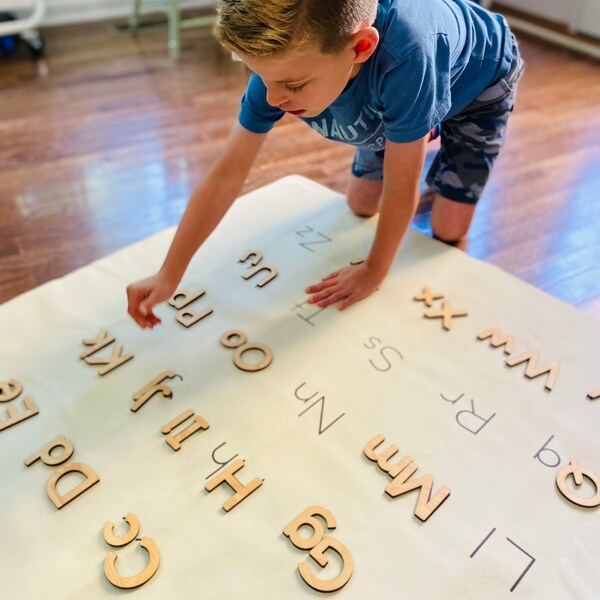Wooden Alphabet Set • Handmade Maple Wood Letters & Movable Alphabet ...
