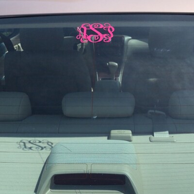Monogram Car Decal, Car Decals for Women, Vinyl Decal, Monogram Sticker ...