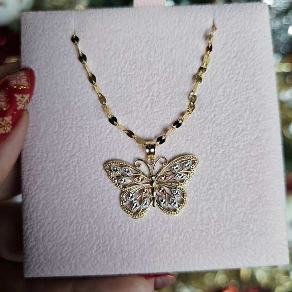 Gold Butterfly Necklace - Etsy