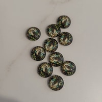 Lotus Stained Glass Image Cabochon,namaste Glass Dome,10mm 12mm 14mm ...