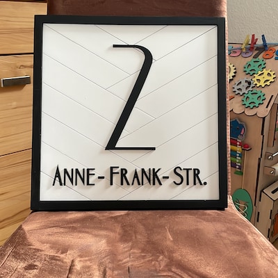 Square House Address Sign Horizontal or Vertical Shapes With - Etsy