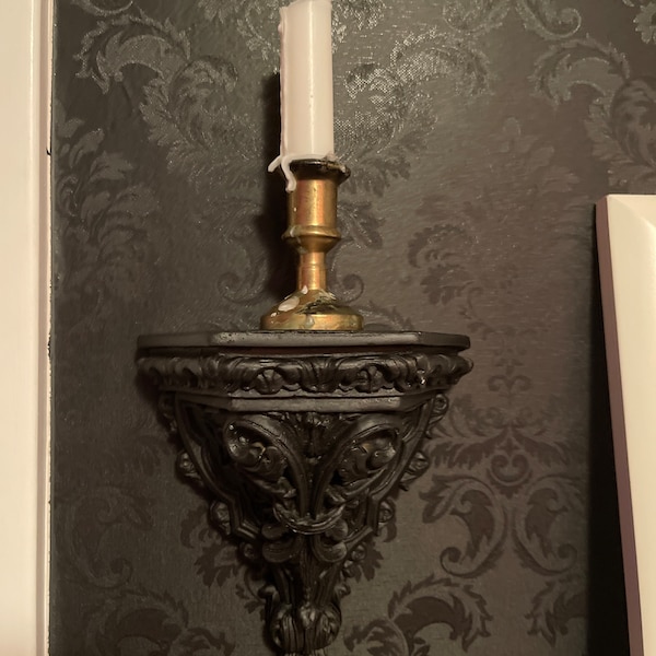 Vintage Black Victorian Corbel for Wall Decoration Shelf Candle Holder ...