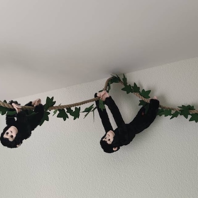 Monstera Garland, Tropical Greenery, Liana, Felt Garland, Banner ...