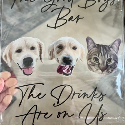 Pet Wedding Bar Sign Open Bar Acrylic Sign Custom Dog - Etsy