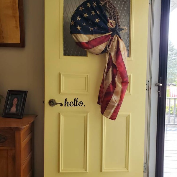 Hello. Front Door Greeting Decal - New House/home Decoration - Etsy