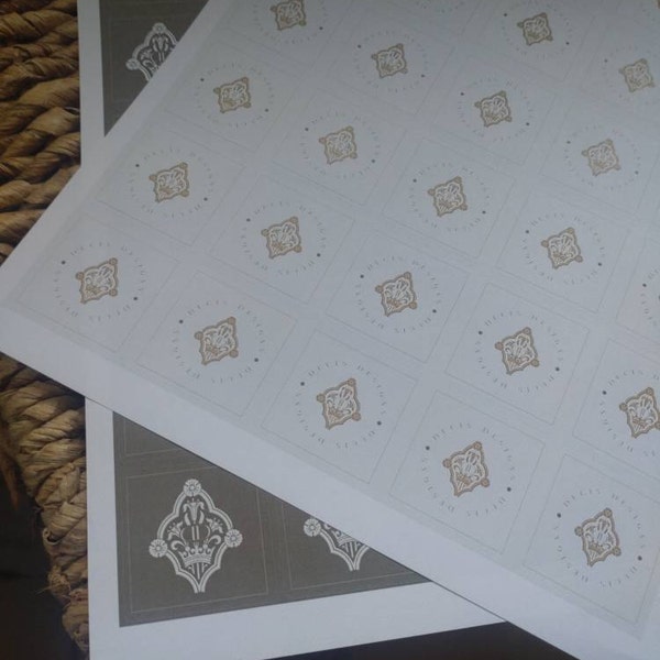 Square 37mm Stickers, A4 Sheets, Matte Finish, Logo Stickers ...