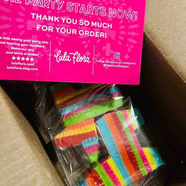 Mini Donkey Piñata Party Favors, 4 Inch Fillable, Custom Colors, Fiesta ...