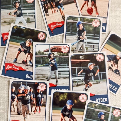 1950s-style Green Baseball Trading Card Template Customizable ...