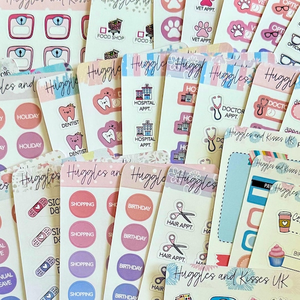 Vitamins Planner Sticker Pastel Colours to Do Planner Stickers Labels ...