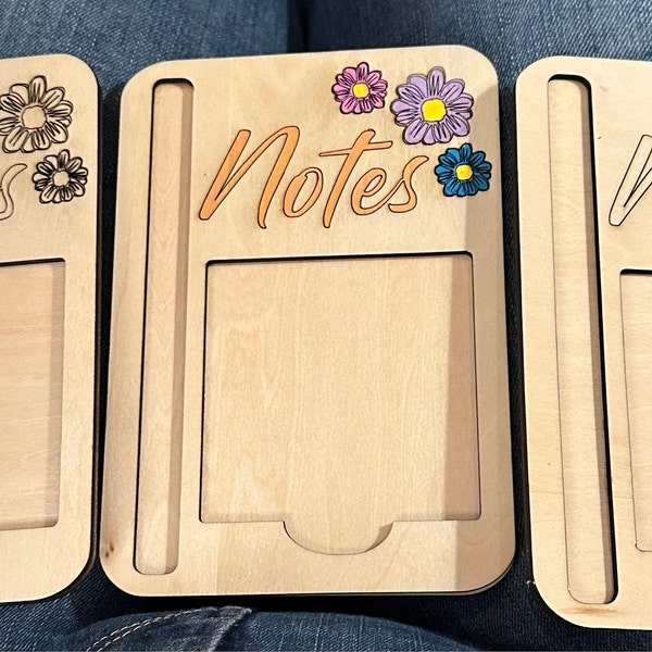 Sticky Note Pad Holder SVG Laser Cut File (digital Download) - Etsy