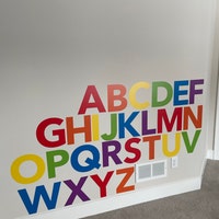 Uppercase Alphabet Decal Set Letter Wall Stickers Children Wall Decal ...