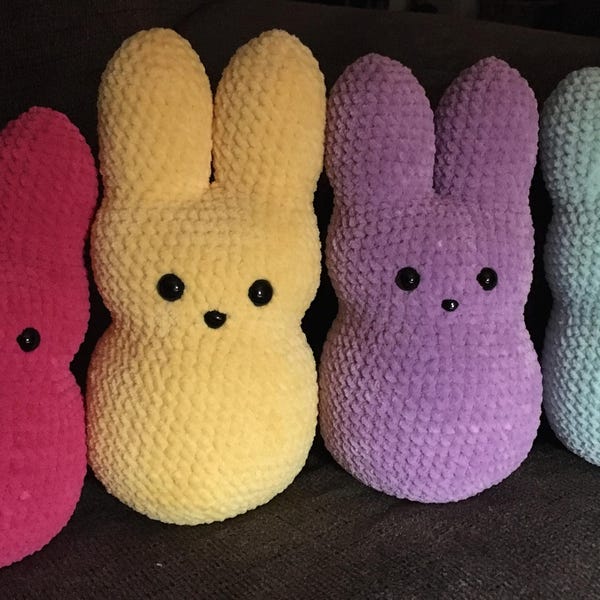 Jumbo Peep Bunny, Crochet Pattern, PDF, Digital, Download, Easter ...