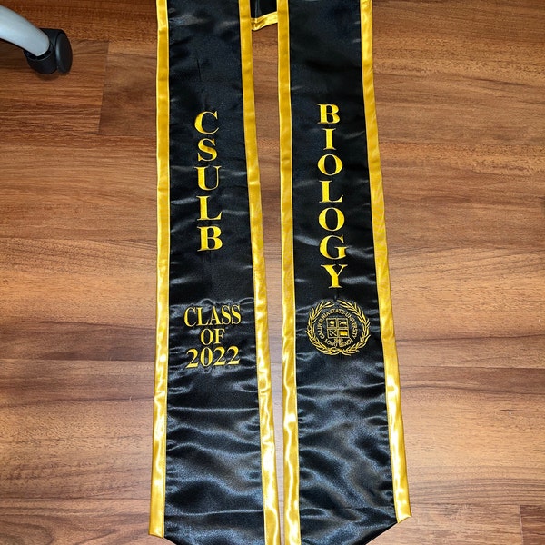 A Custom Satin Graduation Sash & Stoles - Graduation Gifts - Satin Grad ...