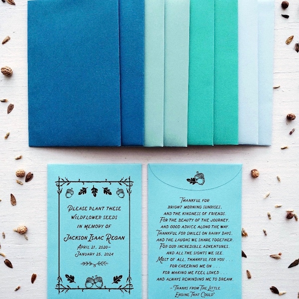 Christian Baby Shower Seed Packet Favor, Faith Plants the Seed, Custom ...