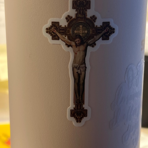 Crucifix Sticker-catholic Sticker - Etsy