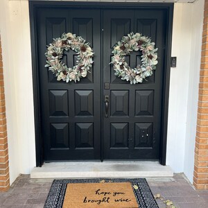 Neutral Fall Boho Style Front Door Wreath Autumn Cream and - Etsy