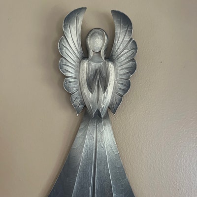Wooden Wall Angel Carved Farmhouse Decor, Angel Wooden Gift Ideas ...
