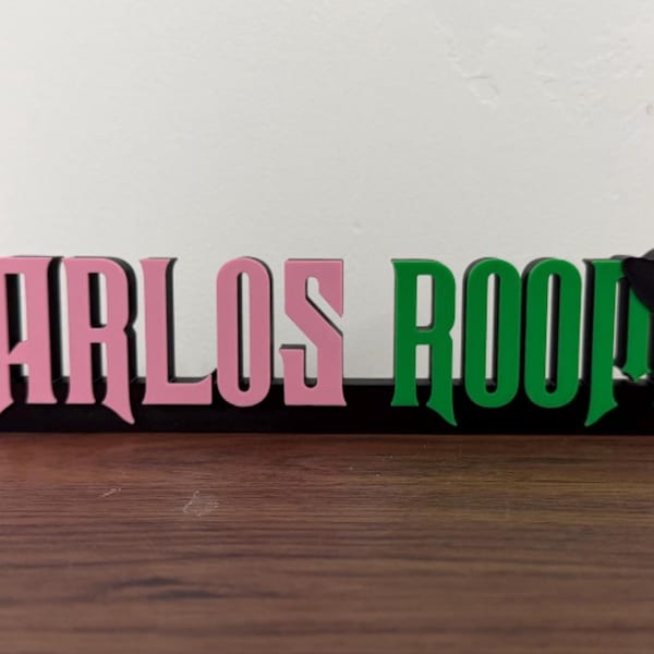 3D Printed Wicked Style Custom Name Plate - Etsy