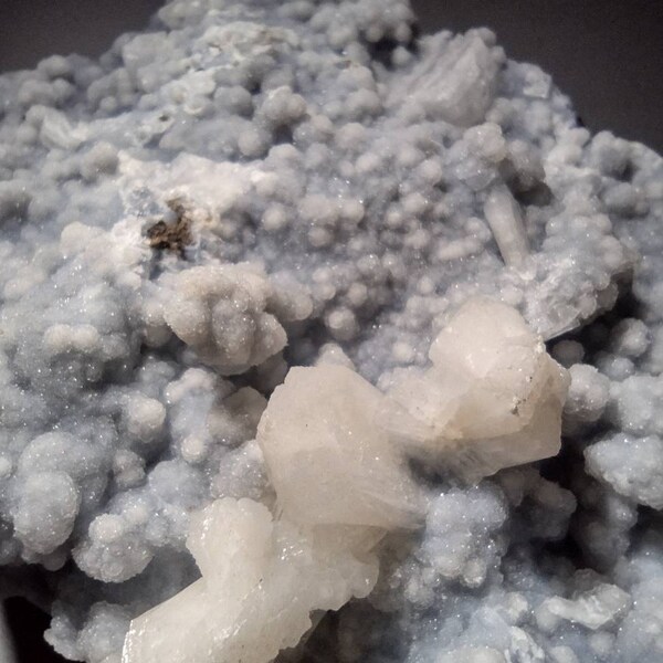 Scolecite Spray Inside MM Quartz Geode Natural Mineral Specimen # B ...