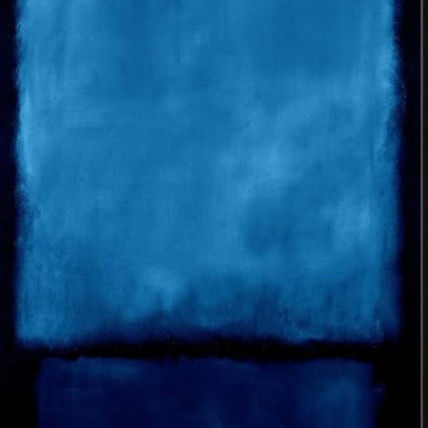 Mark Rothko Blue Black Canvas Painting, Minimalist Art, Modern Wall ...